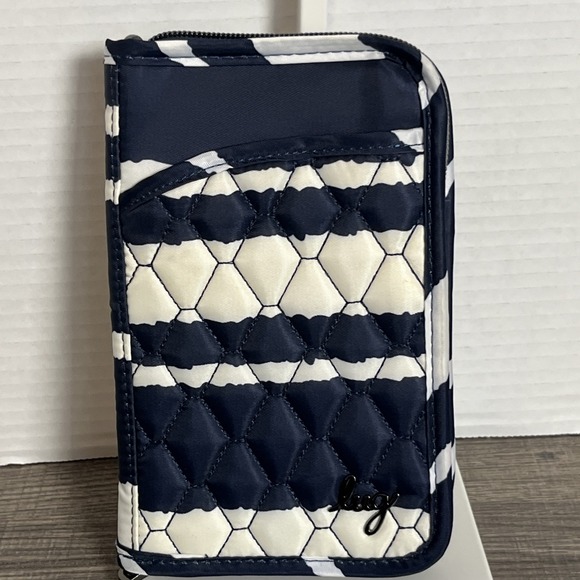 lug | Bags | Lug Tandem Zip Se Rfid Wallet Navy Stripe Zip Around ...